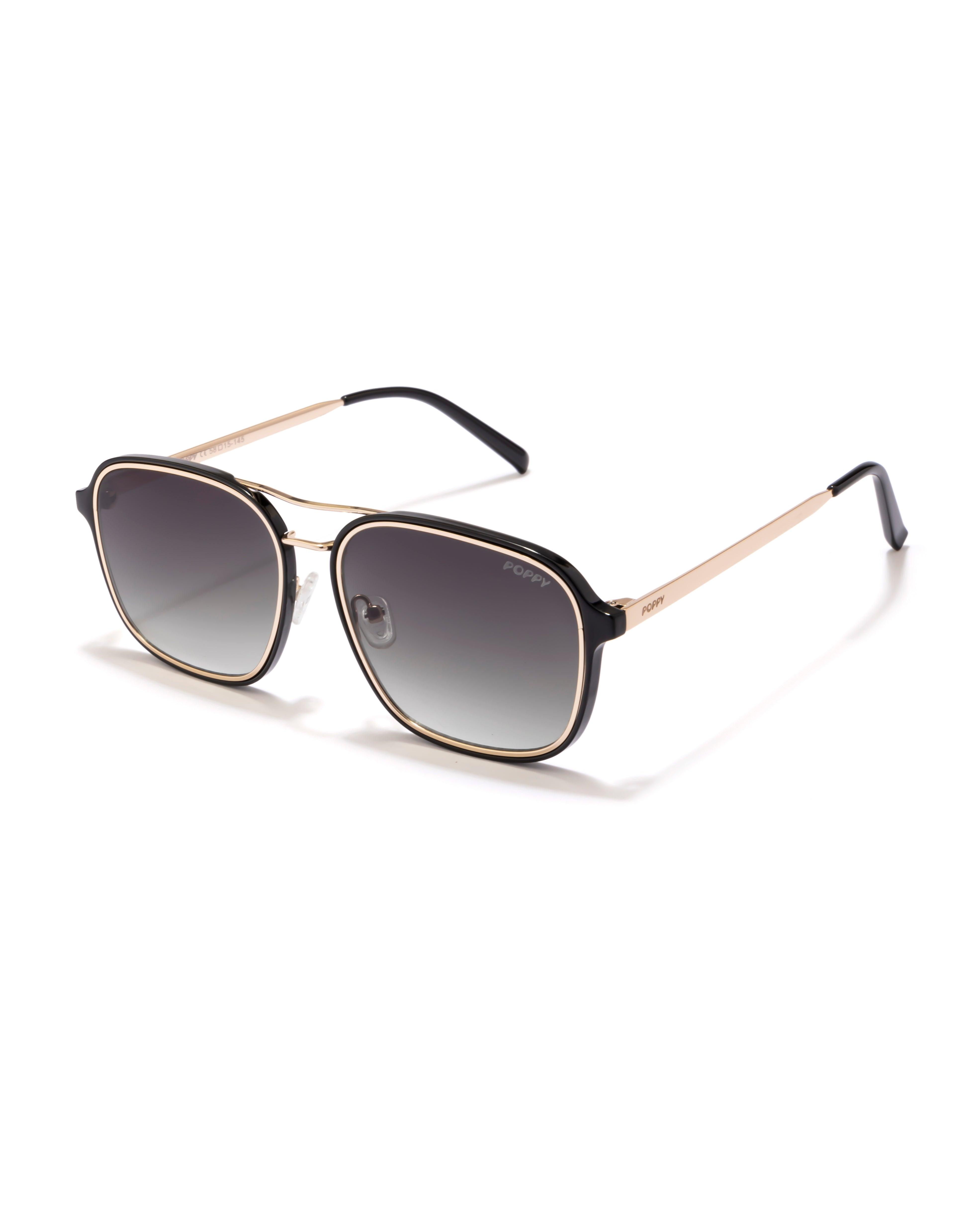 Buy Square Metal Frame Sunglasses for Men | VSCO Vibe @1499 – Poppyeyewear